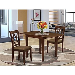 East West Furniture NDCL3-MAH-C Dining Table Set, Mahogany