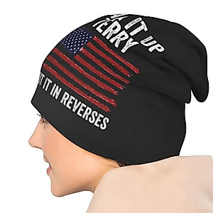 YVNUM Back It Up Terry Put It in Reverses Winter Beanie Hats for Men Women,Warm Cozy Knitted Cuffed Skull Cap
