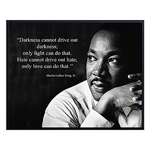 Martin Luther King Wall Art - LARGE 11x14 - MLK Quotes - African American Decor - Inspirational Quotes - Motivational Posters - Black History Classroom Decor - Uplifting Positive Gifts for Women, Men