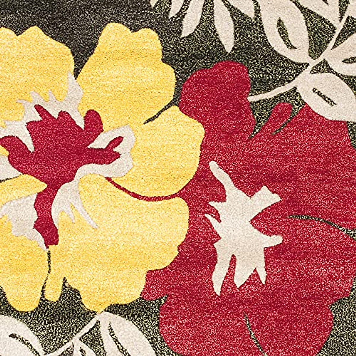 SAFAVIEH Soho Collection 5' x 8' Brown/Multi SOH838A Handmade Premium Wool & Viscose Area Rug