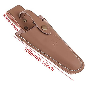 Pruning Shear Bag ZRM&E Gardening Pruner Shears Sheath Pruner Sheath Protective Leather Case Cover 20x7cm