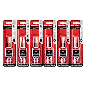 Uni-Ball Signo 207 Gel Pen Refills, 0.7mm, Medium Point, Black Ink, Pack of 12