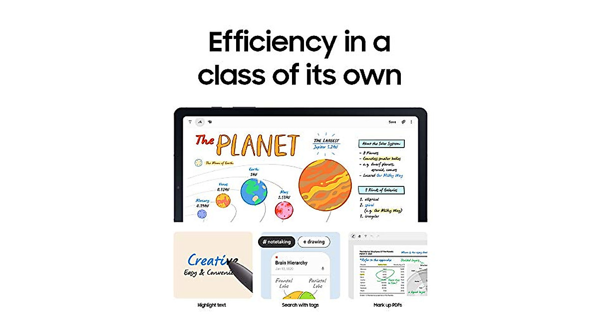 SAMSUNG Galaxy Tab S6 Lite 10.4" 64GB Android Tablet w/Long Lasting ...