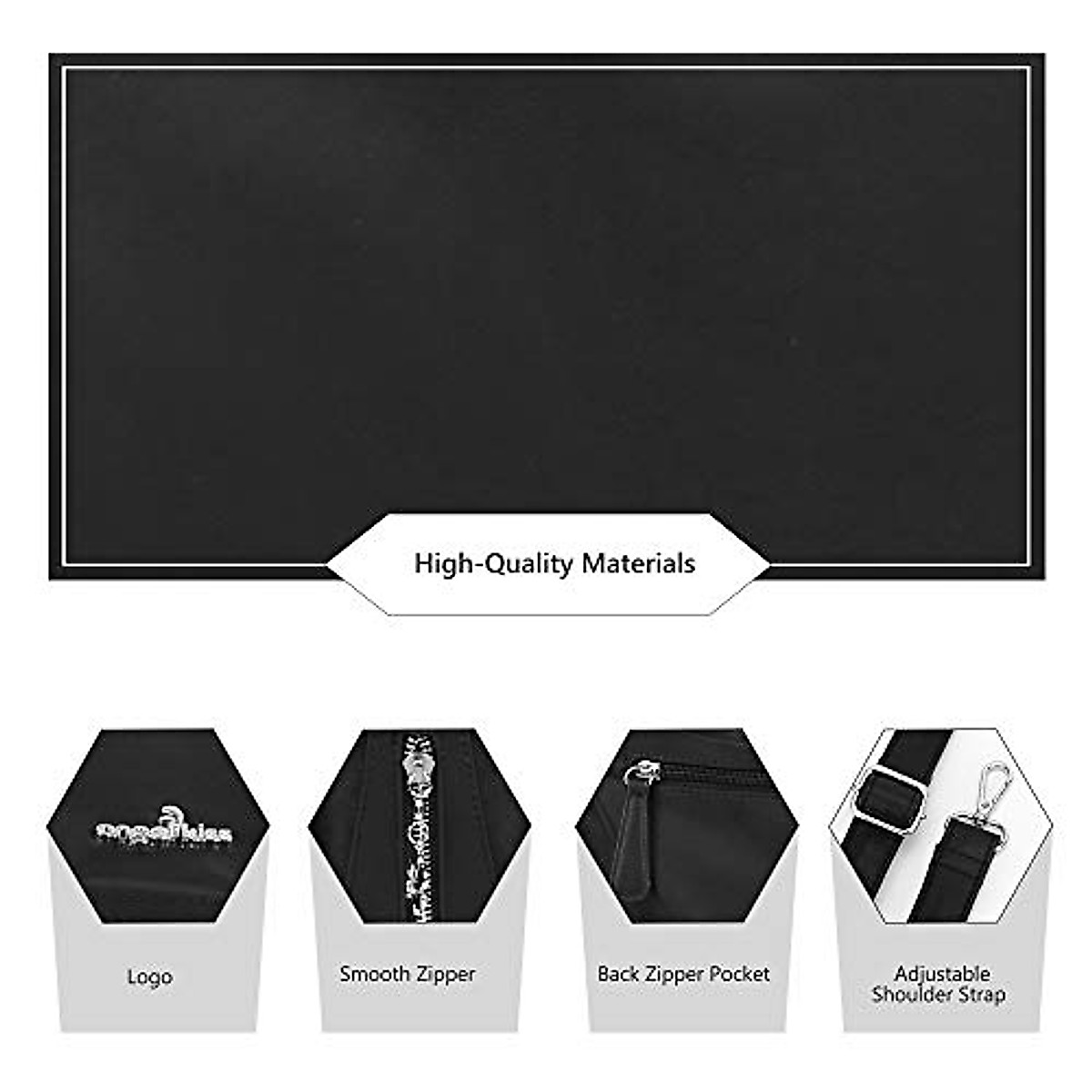 Soft Washed Leather Hobo Women Handbags Roomy Multiple Pockets Street ladies' Shoulder Bag Fashion Satchel Bag (W6802-2P#1668#1-BLACK/BLACK)