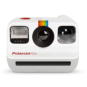 Polaroid GO Instant Mini Camera White + Polaroid GO Color Film – Double Pack + Album + Strap