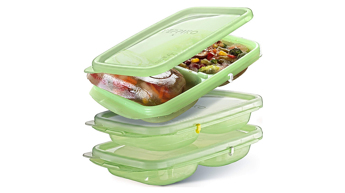 Freezer Food Trays Cubes - Leakproof, Stackable Freezer Containers