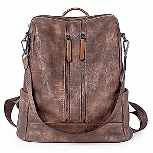 CLUCI Leather Backpack Purse for Women Convertible Large Travel Ladies Designer Fashion Casual Shoulder Bag