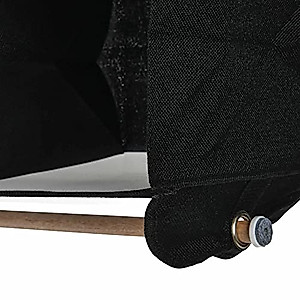 Household Essentials 4 Pocket Wide Organizer with Hangbar, Black