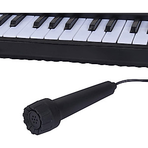 GOFLAME 54-Key Electronic Keyboard Piano with LED Digital Display, Portable Electronic Musical Instrument with Microphone & Adapter, Suitable for Kids and Beginners (Black)