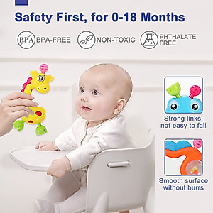 AZEN 18Pcs Baby Toys 3-6 Months, Baby Rattles 0-6 Months, Newborn Infant Baby Toys 0-3 Months, Baby Rattles 0-6 Months, Baby Toys 6 to 12 Months, Baby Boy Girl Gifts Set