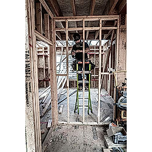 Little Giant Ladders, King Kombo, Professional, 6 Ft. A Frame, 10 Ft. Extension, Fiberglass, Type 1AA, 375 lbs Weight Rating, (13610-001)