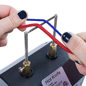 Electric Rope Cutter - Hot Thermal Blade for Paracord Cord Flat Braid Fabric Webbing Belting Ribbon - Electronic Bench Mount - 30W - (Gray)