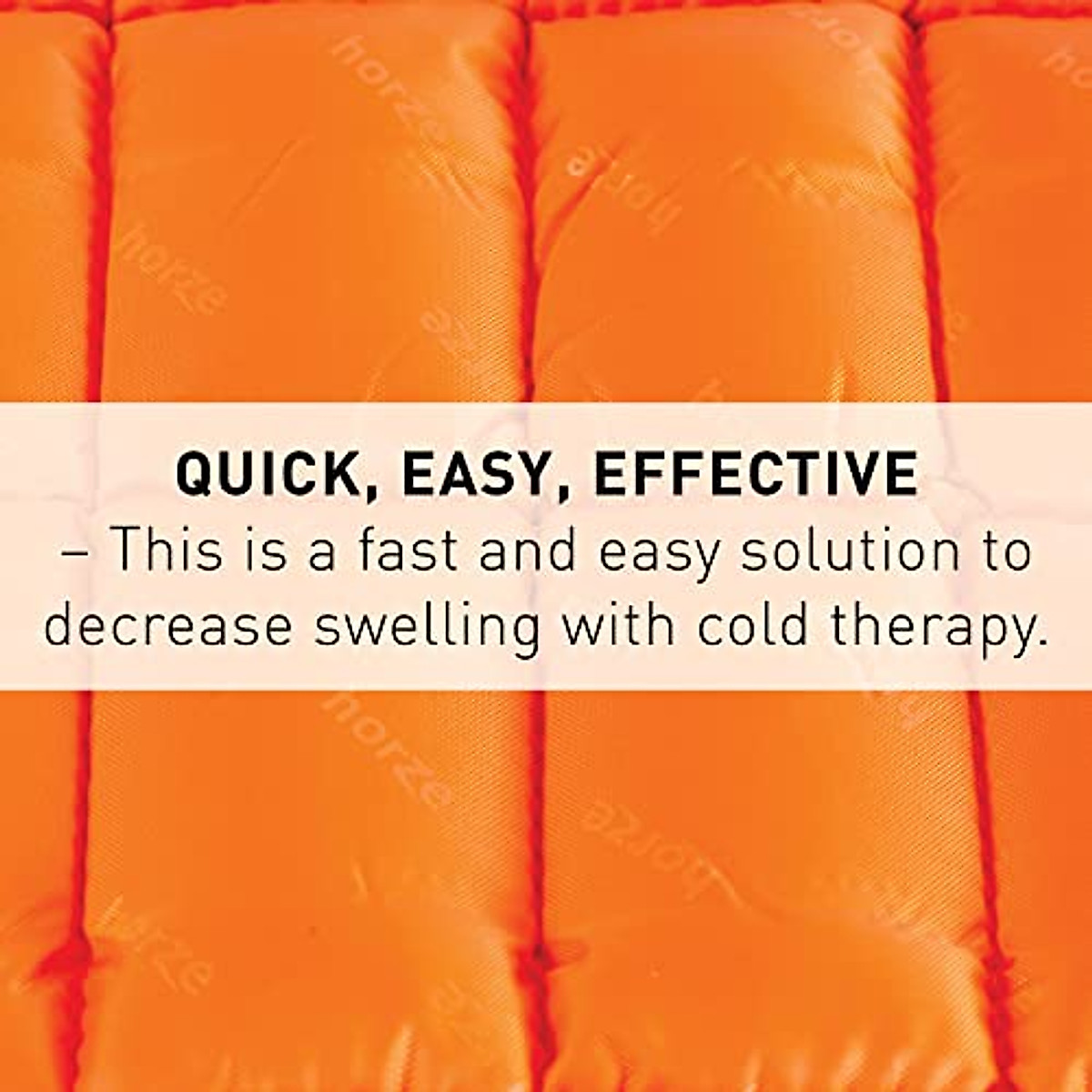 HORZE Pro Cooling Therapy Ice Wrap for Horses, Quick Cooling Gel Ice Pack with Flexible Straps, 1 Size - Pair - Jet Black