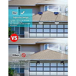 MPJ Solar Light for Outdoor, 106 LED Solar Light Outdoor with Motion Sensor, IP65 Waterproof, 120° Lighting Angle, Solar Wall Light for Garden with 16.5 ft Cable