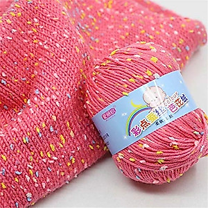 6 Pack of Colourful Cotton Knitting Crochet Yarn Sweater Supersoft Yarn Set for Baby Blankets and Clothes Hat Scarf 300g