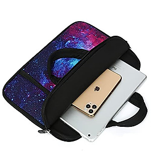 14 15 15.4 15.6 inch Laptop Handle Bag Computer Protect Case Pouch Holder Notebook Sleeve Neoprene Cover Soft Carrying Case with Extra Pockets for Dell Lenovo Toshiba HP Chromebook ASUS Acer(Galaxy)
