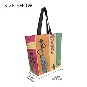 Woman Tote Bag African American Woman Shoulder Handbag for Work Travel Business Beach Shopping
