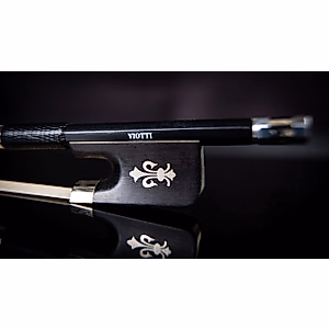 Viotti Carbon Fiber Cello Bow, Hand Crafted by Professional Bow Makers, Strong, Stiff & Well Balanced, Made with Mongolian Horse Hair, For Cellist of All Skill Levels