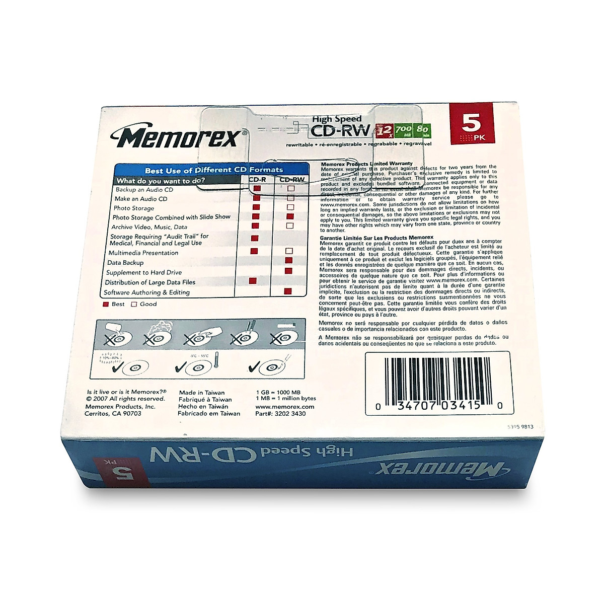 CDRW 80 5PK Slim PDQ 4X 12X