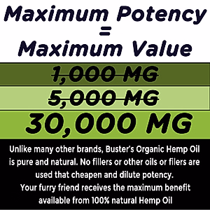 Busters Hemp Oil for Dogs, 3Pack, Calming, Pain Relief for Dogs and Pets, Advanced Mobility Support