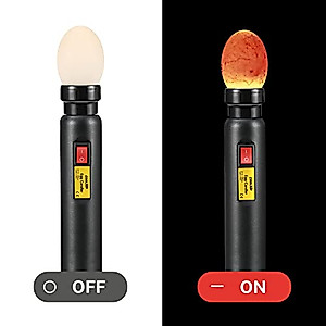 COOLTOP Rechargeable Egg Candler for Monitoring Eggs Development, Bright Cool LED Light Egg Tester for Chicken Ducks Birds Goose Incubating
