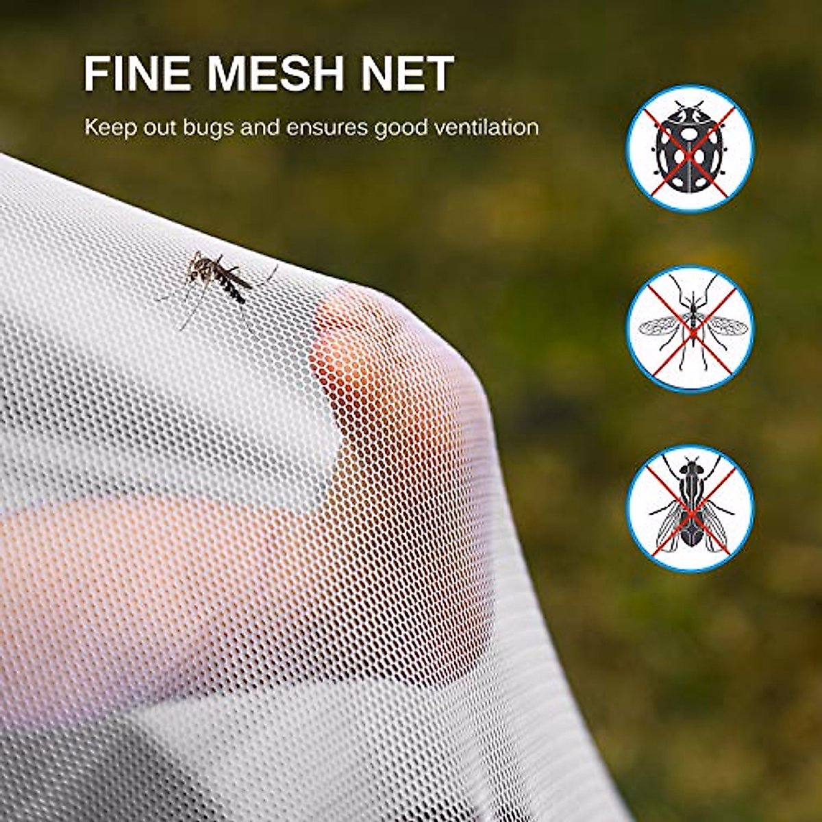 Aoresac Mosquito Net Bed Canopy for Girls, Elegant Canopy Bed Curtains from Ceiling, Easy to Install, Dome Mosquito Netting for Single to Adult Size Beds, Home & Camping Use (Round)