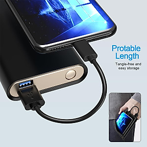 Short Micro USB Cable 1ft, 12 inch Fast Android Charger Cord for Samsung Galaxy,Fire Stick,Power Bank,Moto,MP3,PS4,Chromecast,Micro USB Charging Cable for Kindle Tablet,USB A to Micro B Station,5 Pack