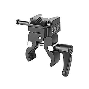SZRIG Crab Clamp with Universal V-Lock Mount Quick Release Adapter for DSLR Camera Battery Accessory