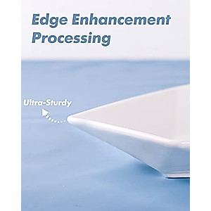 DELLING 13.7 inch Serving Platter, Geometric Serving Plates, White Porcelain Platters for Serving Food, Serving Trays for Party, Entertaining, Appetizer, Fruit, Salad, Oven Safe Dinnerware Set of 3