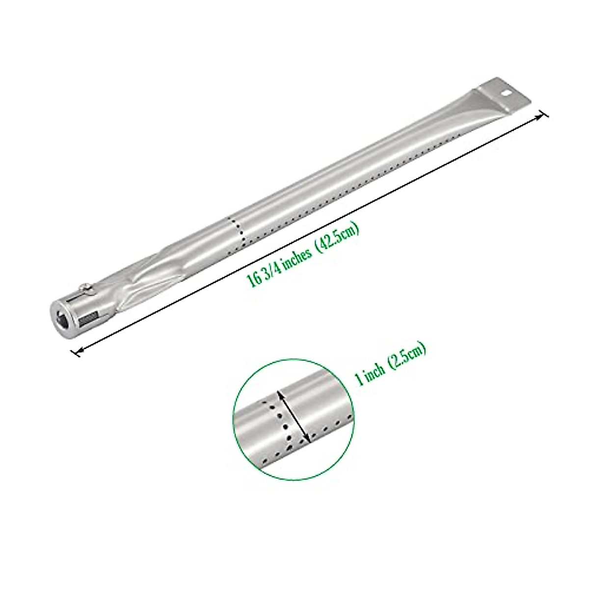 YIHAM KB811 Grill Burner for Master Forge 3218LTN, L3218, Kenmore 148.16137110, 148.16156211, S3218ANB Stainless Steel Replacement Parts Tube Burner 16 3/4 inch, Set of 5