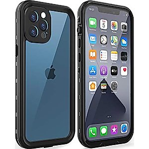 LOVE BEIDI Design for iPhone 12 Pro Max Waterproof case 6.7'', Full Body Shockproof case for iPhone 12 Pro Max Case with Screen Protector, Dust Proof Phone Case Cover for iPhone 12 Pro Max (Black)