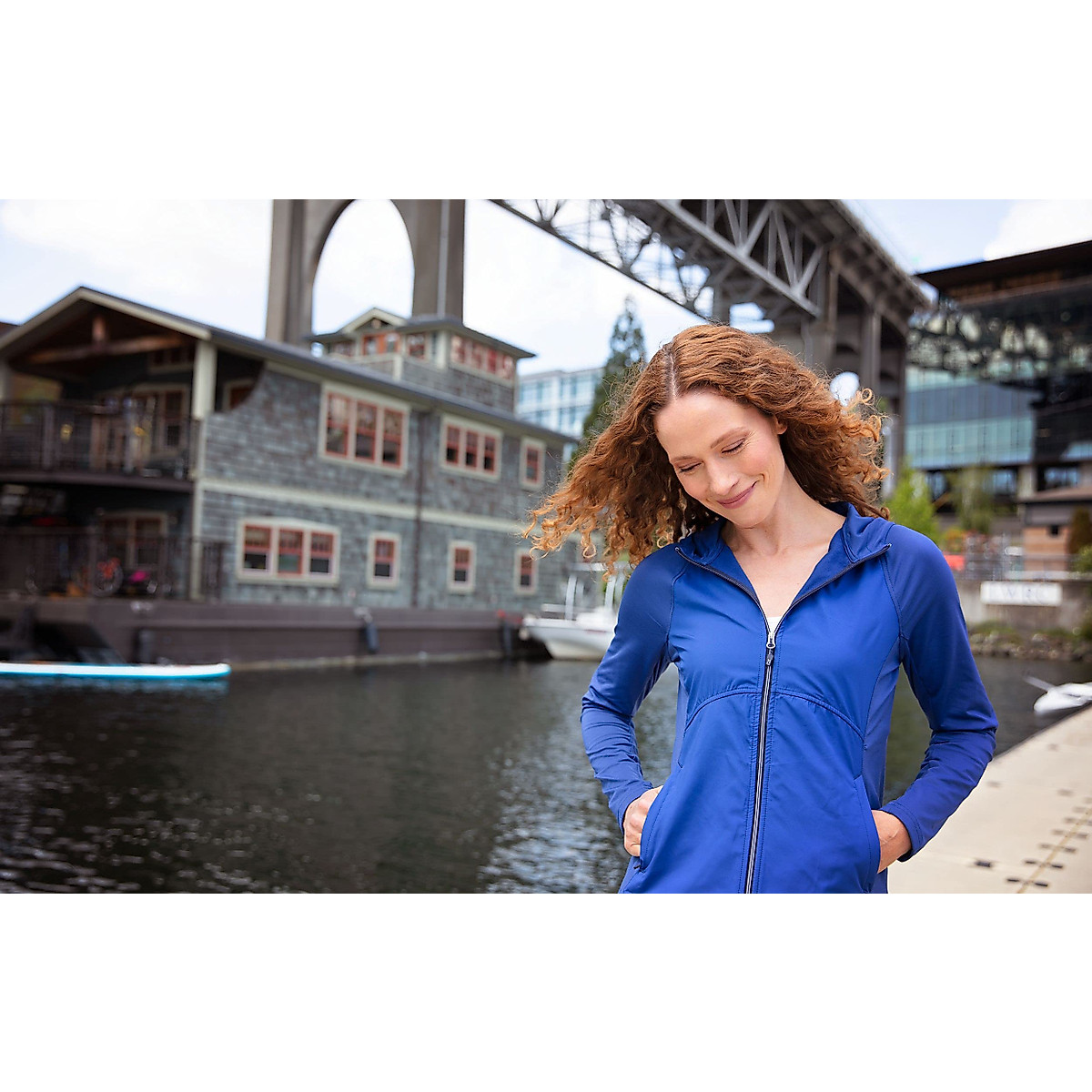 Cutter & Buck Adapt Eco Knit Hybrid Recycled Womens Full Zip Jacket, College Purple