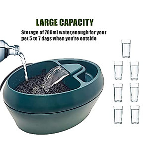 MIDOGAT 2 in 1 Reptile Water Dispenser with Treats Trough, Chameleon Water Fountain, Lizard Drinker Provided Flowing Water for Turtle Snake Spider Frog Gecko