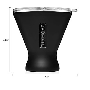 BrüMate MargTini 10oz Martini Margarita Tumbler - Made With Vacuum-Insulated Stainless Steel (Matte Black)