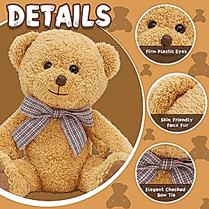 DOLDOA 5 Packs Soft Stuffed Animals Plush Cute Teddy Bear/Monkey/Panda/Rabbit Toy for Kids Boys Girls, as a Gift for Birthday/Christmas/Valentine's Day 12.5 inch (5 Packs, 5 Colors)