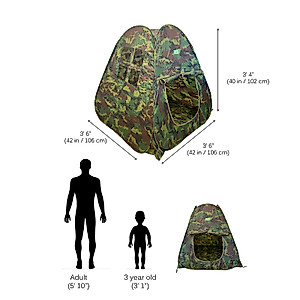 Vokodo Kids Pop Up Camouflage Play Tent Foldable Indoor Outdoor Camping Style Camo Hunting Pretend Play Army Playhouse Boosts Imagination Creative Learning Perfect Toy for Children Boys and Girls