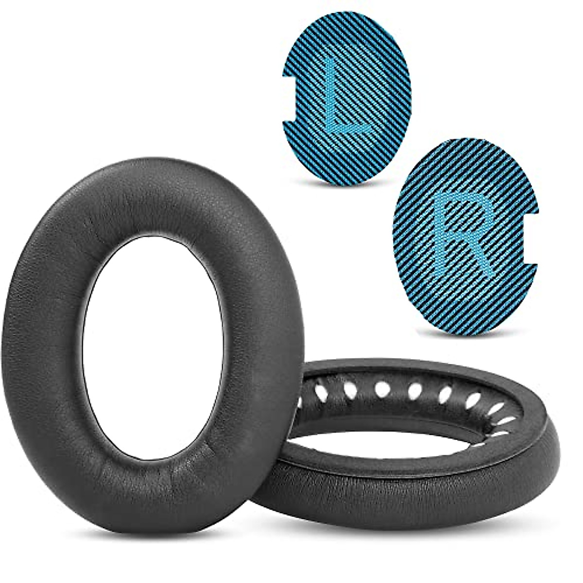 Black Replacement Ear Pads Pillow Earpads Cushions Cup Compatible with Bose QuietComfort 2 QuietComfort 15 QuietComfort 25 QuietComfort 35 QC2 QC35 Sound True Sound Link AE2 AE2i AE2w Headphone