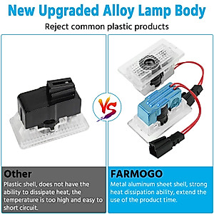 Farmogo Car Door LED Logo Projector Puddle Lights Ultra-Bright Welcome Light 3D Laser Ghost Shadow Light Compatible with Tesla Model 3 S Y X Accessories(4 Pack)