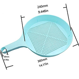 ZYAMY 1/8 Inch 3mm Plastic Garden Riddle Sieve Mesh Sand Sieves Gardening Tool Soil Sieve Flower Nursery, Blue