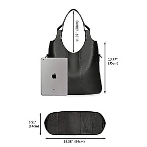 YALUXE Womens Crossbody Bag Genuine Leather Shoulder Bag Stylish Travel Top-Handle