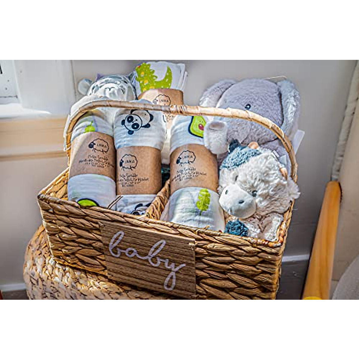 100% Organic Cotton Unisex Muslin Swaddle Blanket for Baby 3 Pack Hypoallergenic Breathable Baby Essentials Registry