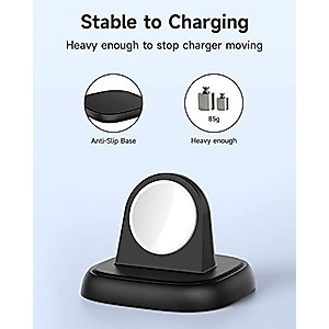 NEWDERY Charger Stand for Apple Watch, Portable Watch Charger for iWatch with USB C Cable,Fast Charging,Wireless Charging Station for iWatch series Ultra/8/7/6/5/3/2/SE, 49/45/44/42/41/40/38 mm, Black