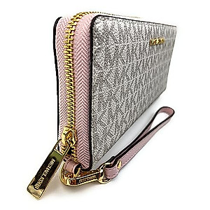 Michael Kors MICHAEL Michael Kors Jet Set Travel Continental Wallet Wristlet (Powder Blush Multi)