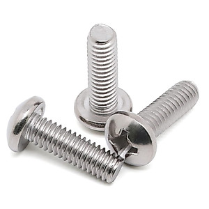 8-32 x 1" (1/4" to 3" Available) Pan Head Machine Screws, Full Thread, 304 Stainless Steel 18-8, Pack of 100