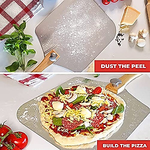 Connsole Casa Premium Pizza Peel - 12×14 inches - Professional Pizza Paddle for Oven and Grill - Aluminum Pizza Spatula Foldable Handle - Pizza Slider Shovel for Home and Restaurant