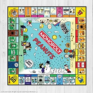 Monopoly Peanuts Board Game, Play as Snoopy on Sled, Baseball Cap, Kite Eating Tree & More, Officially Licensed and Collectible Monopoly Game Based On The Famous Comic Strip Peanuts