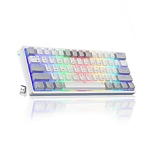 SOLAKAKA SK961 RGB Wireless 60 Percent Keyboard Supports Triple Mode Connection(BT5.0+2.4GHz+Type C Wired),Hot Swappable Gaming Keyboard 60% Percent Keyboard with Customizable Software,Brown Switch