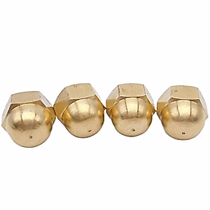 1PC/5PCS DIN1587 M3 M4 M5 M6 M8 M10 M12 M14 M16 M18 H59 Brass Cap Hex Nuts Decorative Dome Head Cover Semicircle Acorn Nut - (Size: M16 x 1PC)