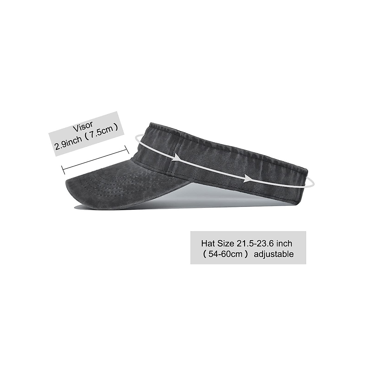 Century Star Visors for Women Mens Sun Visor Hats Sports Outdoor Hat Tennis Running Summer Adjustable Beach Cap Sun Protection Z Black& White One Size