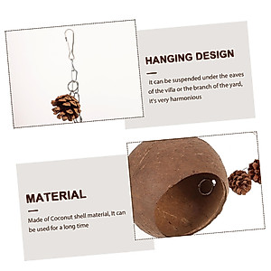 OATIPHO Coconut Shell Swing Bird Nest Parrot Sleeping Bed Bird Nesting Box Toy